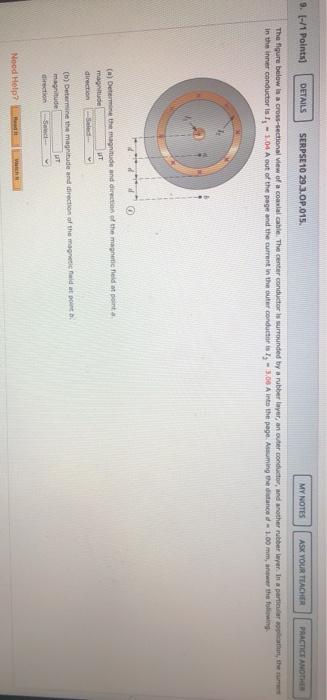 Solved 9. 1-/1 Points) DETAILS SERPSE 10 29.3.OP.015 MY | Chegg.com Solved 9. 1-/1 Points) DETAILS SERPSE 10 29.3.OP.015 MY | Chegg.com