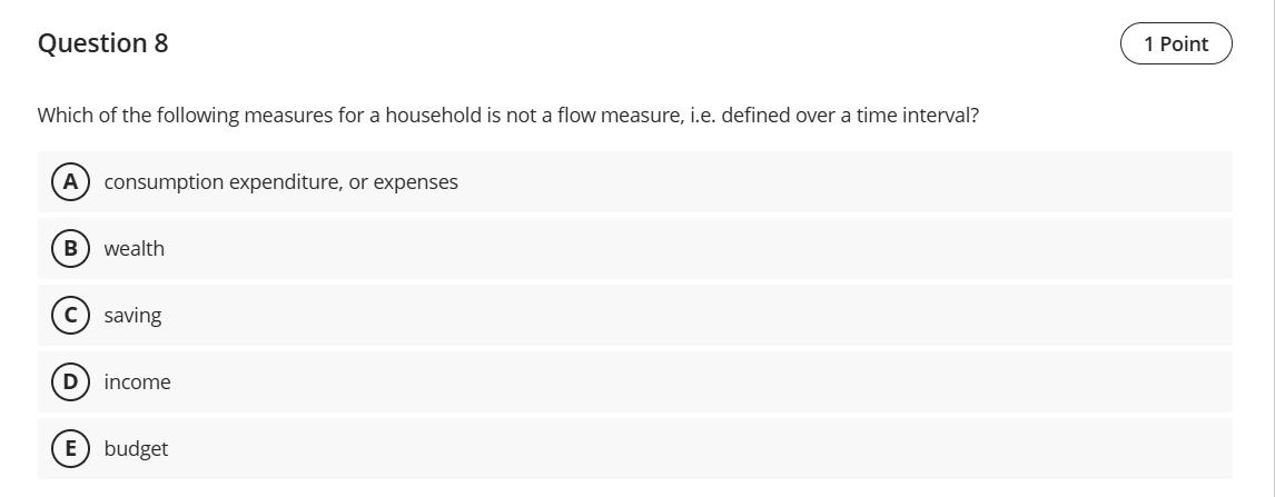 Solved Question 81 ﻿PointWhich of the following measures for | Chegg.com
