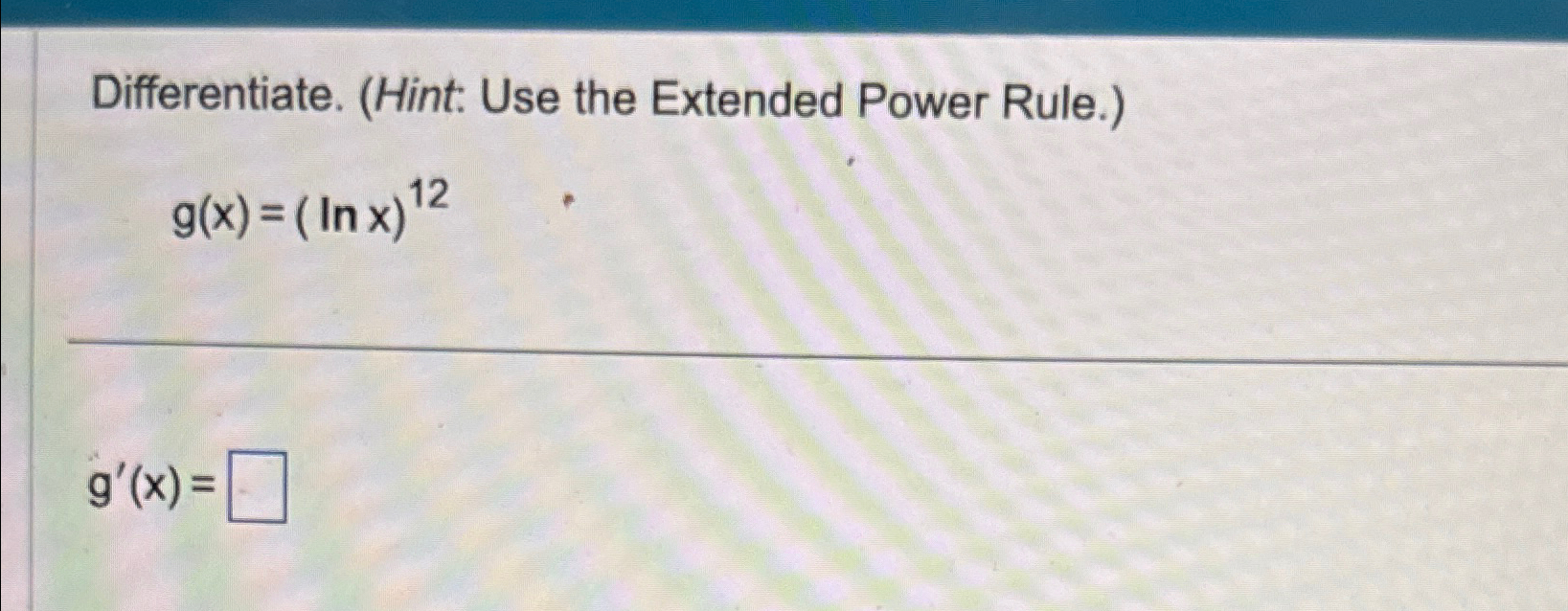 Solved Differentiate. (Hint: Use the Extended Power | Chegg.com
