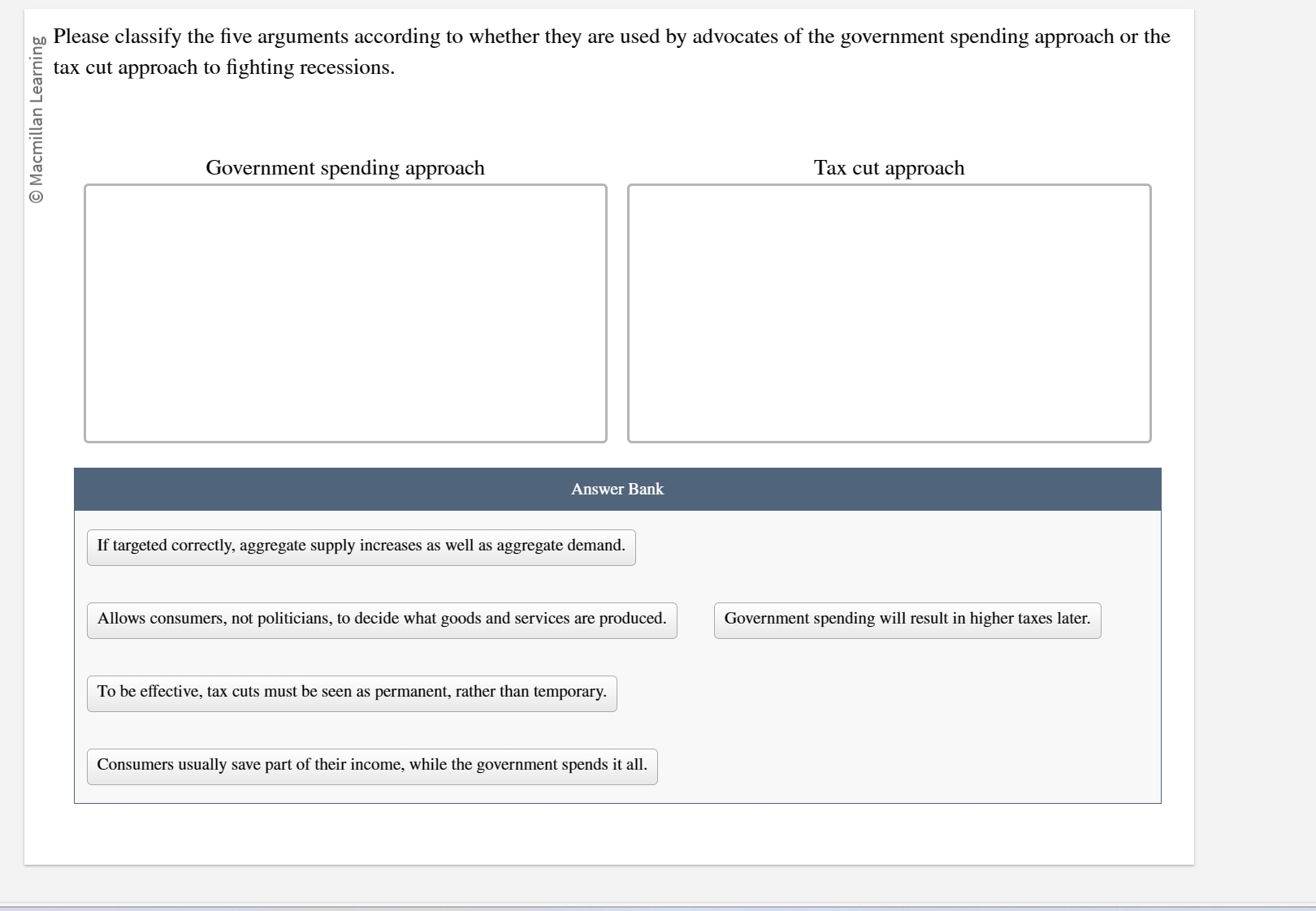 Solved Please classify the five arguments according to | Chegg.com