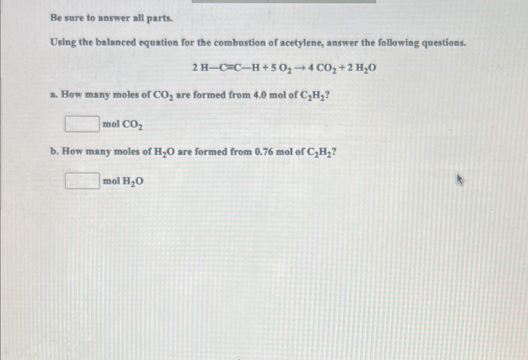 Solved Be sure to answer all parts.Using the balanced | Chegg.com