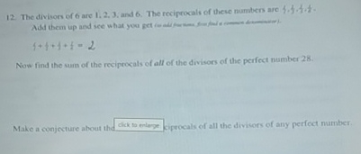 Solved The divisors of 6 ﻿are 1.2,3, ﻿and 6 . ﻿The | Chegg.com