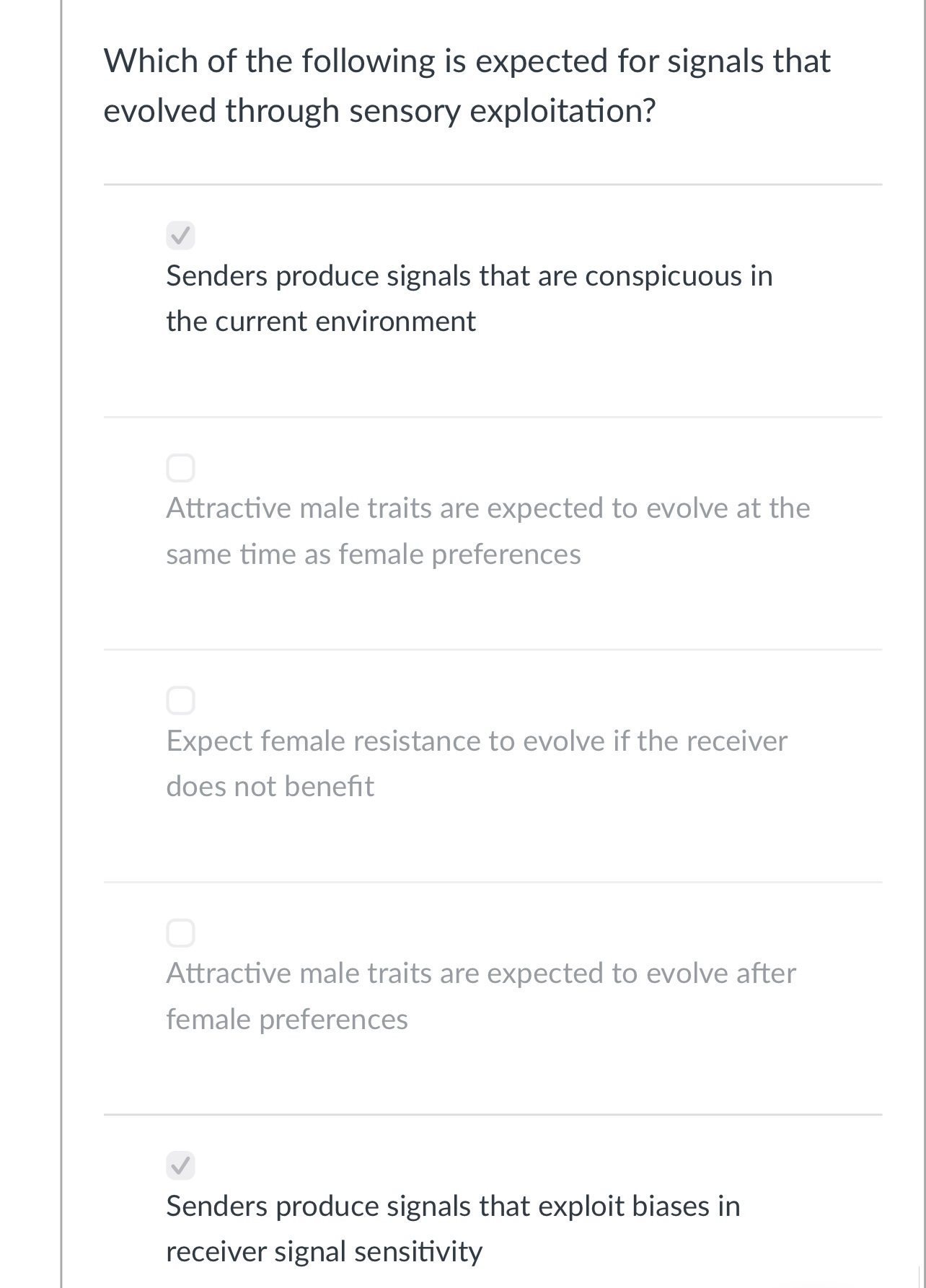 Solved Which of the following is expected for signals that | Chegg.com