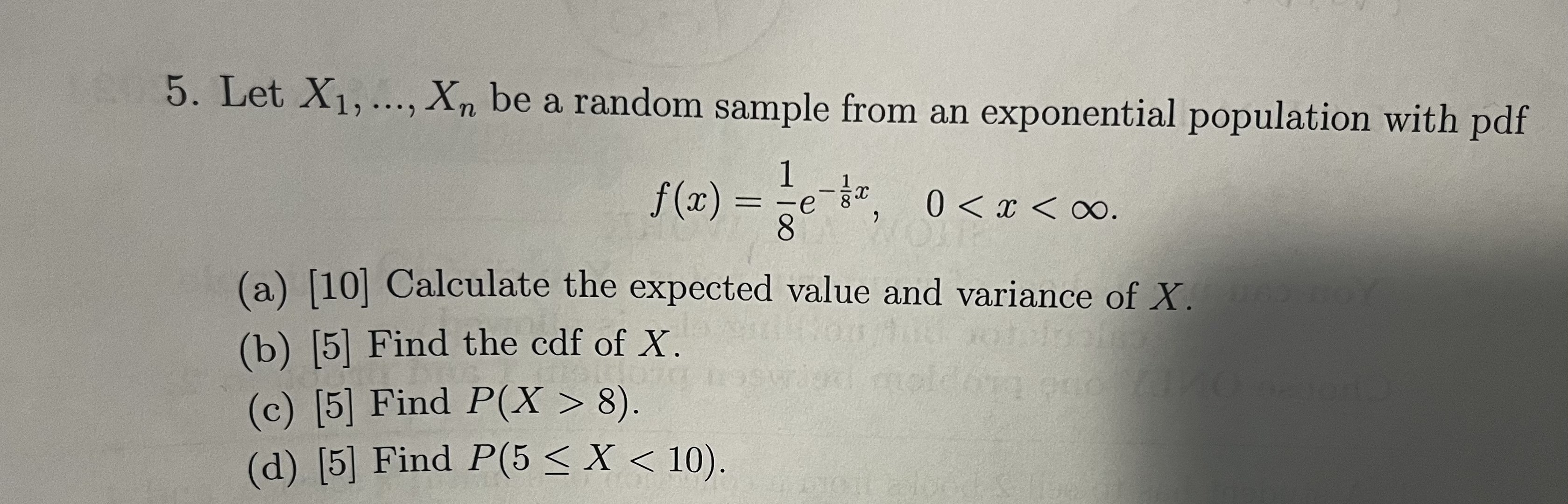 Solved Let x1,dots,xn ﻿be a random sample from an | Chegg.com