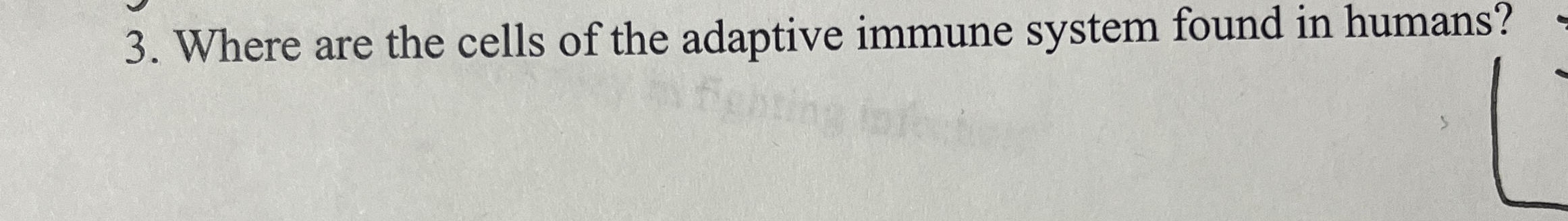 Solved Where are the cells of the adaptive immune system | Chegg.com