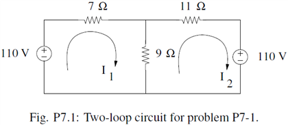 Solved Consider the two-loop circuit shown in Fig. P7.I. The | Chegg.com