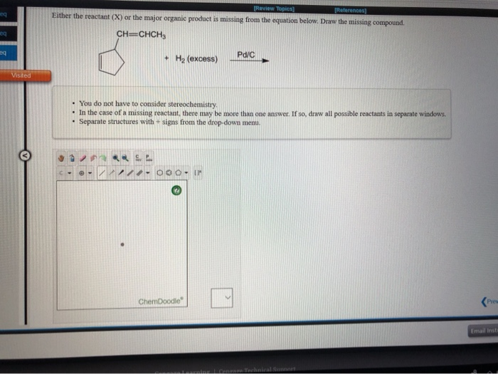 Solved Either the reactant (X) or the major organic product | Chegg.com