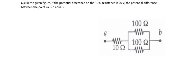 Solved Q1: If a current of 2 A is passing in a 5Ω resistor | Chegg.com