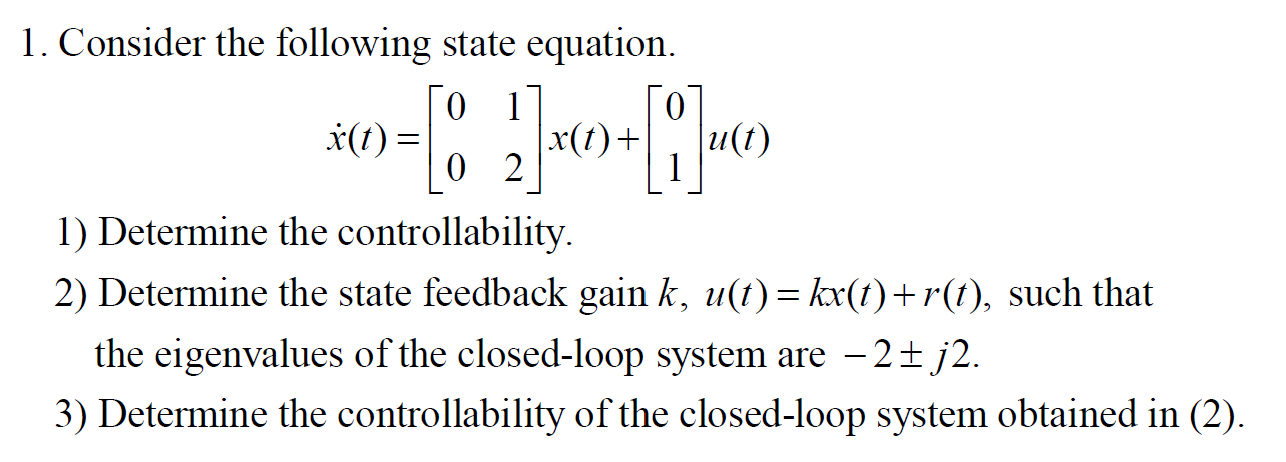 Solved Consider the following state | Chegg.com