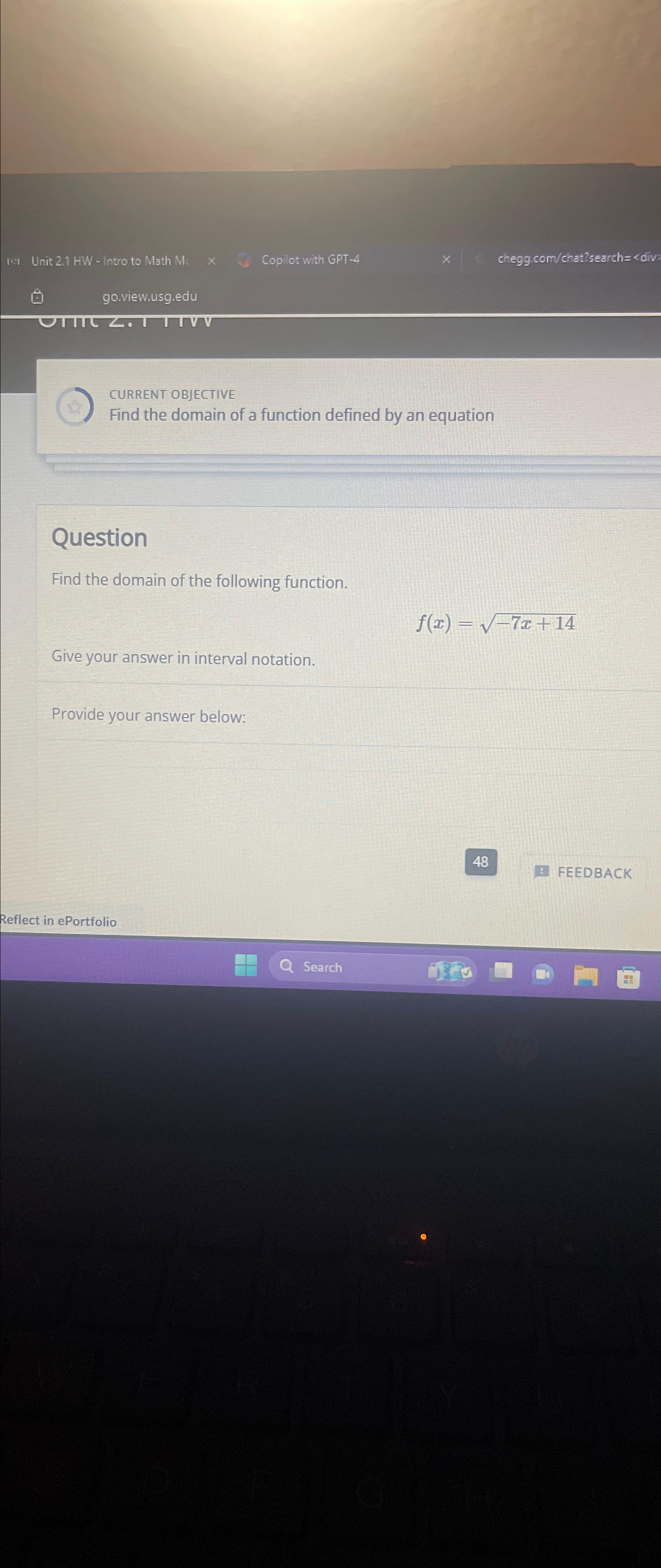 Solved IM: Unit 2.1HW - ﻿Intro to Math MCoplot with | Chegg.com