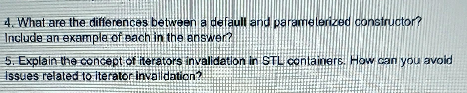 Solved 4. What are the differences between a default and | Chegg.com