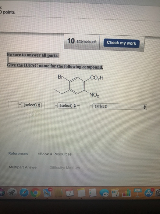Solved Opoints 10 attempts left Check my work Be sure to | Chegg.com
