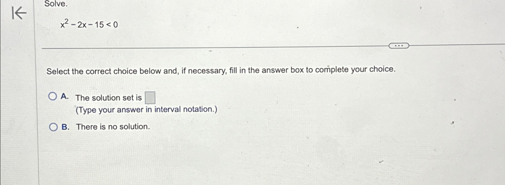 Solved Solve.x2-2x-15
