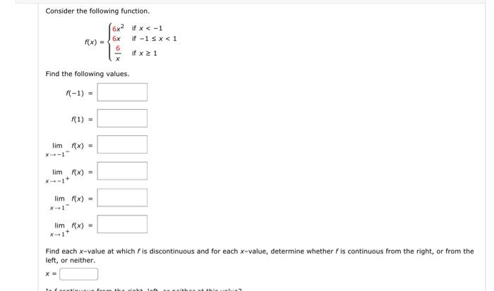 Solved Consider the following function. Find the following | Chegg.com