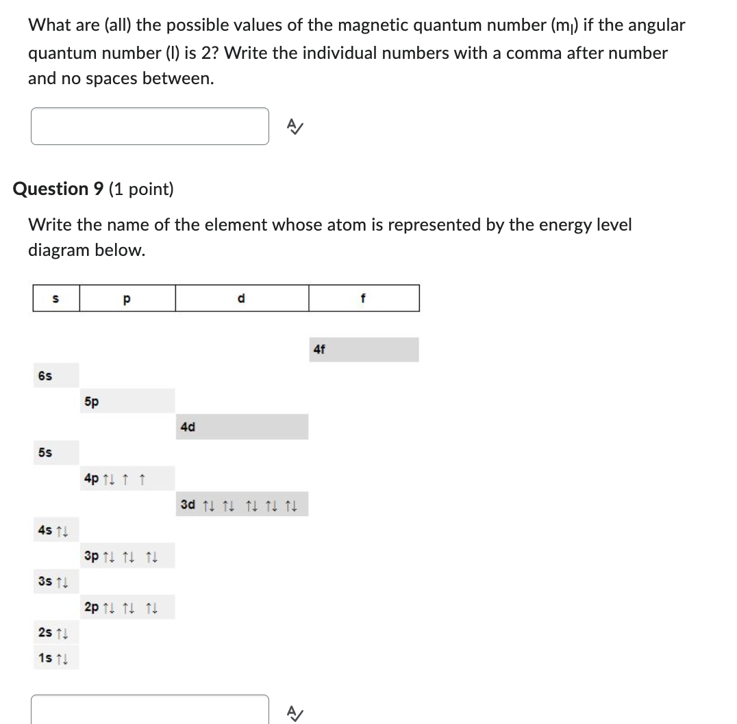 Solved What are (all) ﻿the possible values of the magnetic | Chegg.com