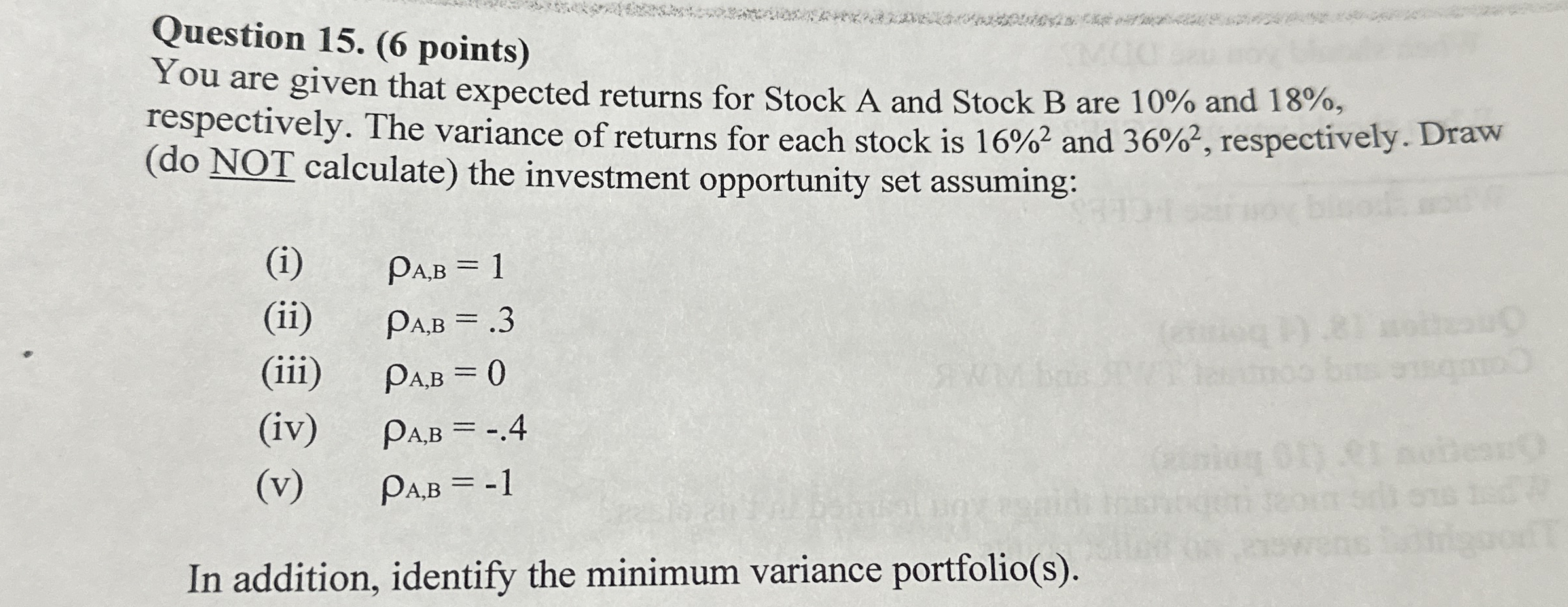Solved Question 15. (6 ﻿points)You are given that expected | Chegg.com