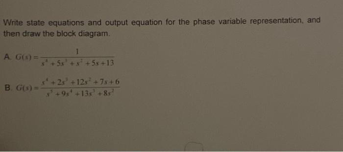 Solved Write state equations and output equation for the | Chegg.com