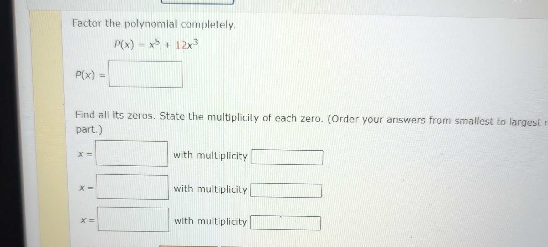 Solved Factor the polynomial | Chegg.com