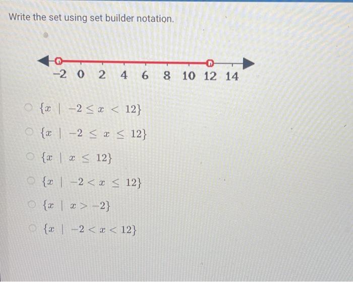 Solved Write the set using set builder notation. | Chegg.com