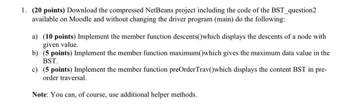 Solved public class BST_question2 { /** * @param args the | Chegg.com