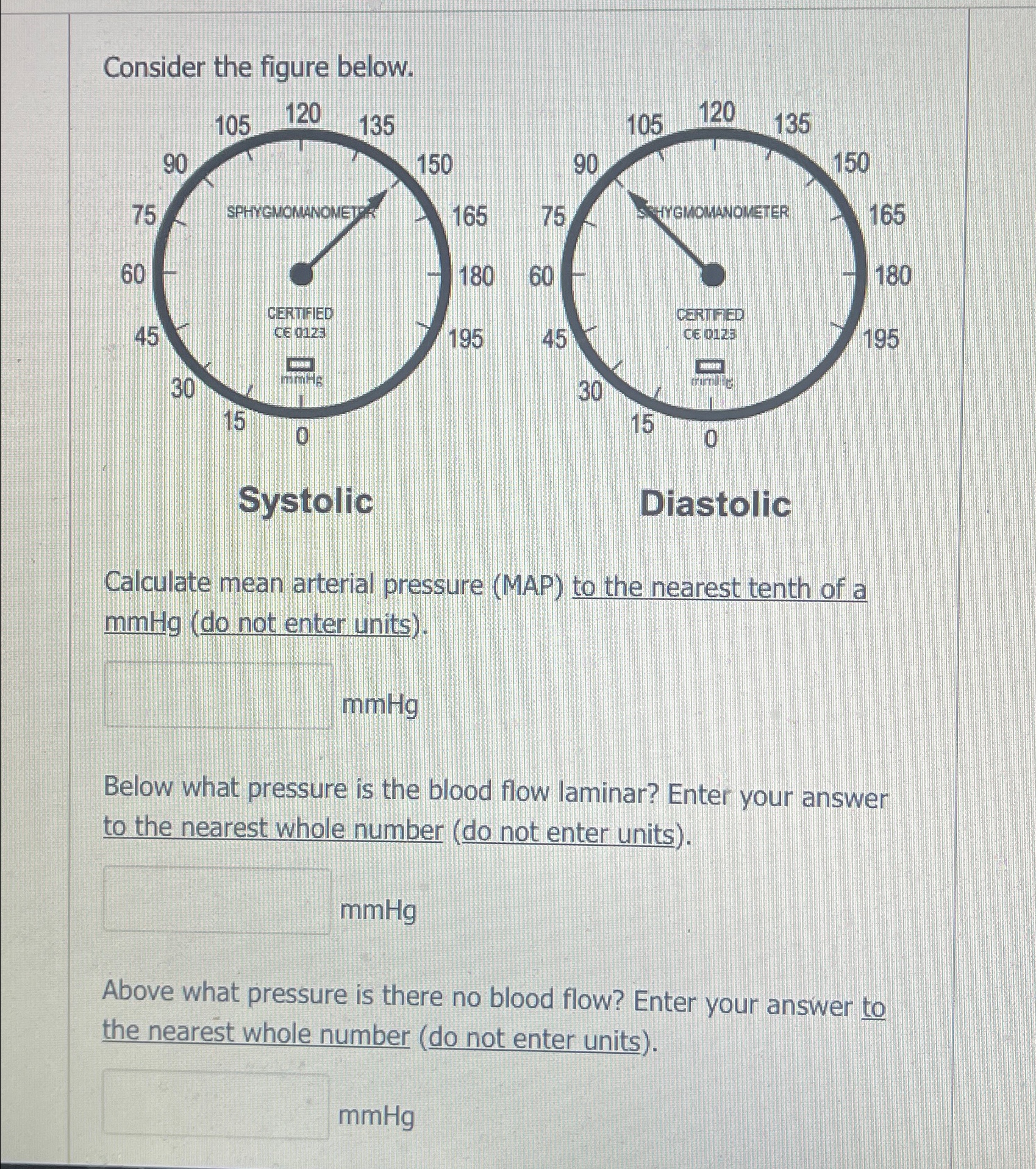 Consider the figure below.Calculate mean arterial | Chegg.com