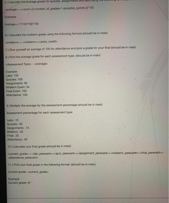 Example: Labs: 100 Quizzes: 100 Assignments: 90 | Chegg.com