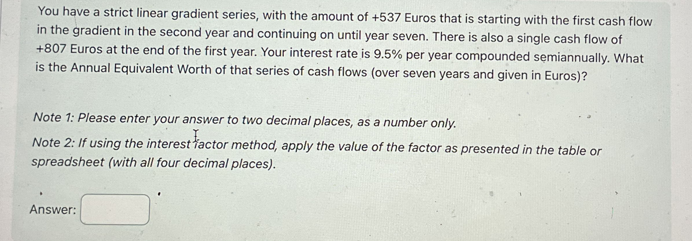 Solved You have a strict linear gradient series, with the | Chegg.com