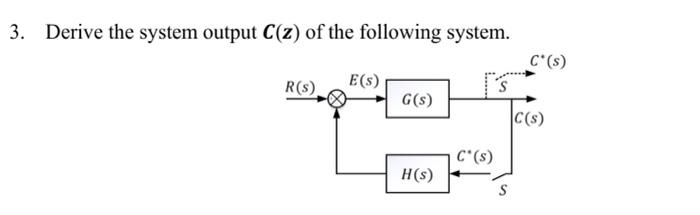 Solved 3. Derive the system output C(z) of the following | Chegg.com
