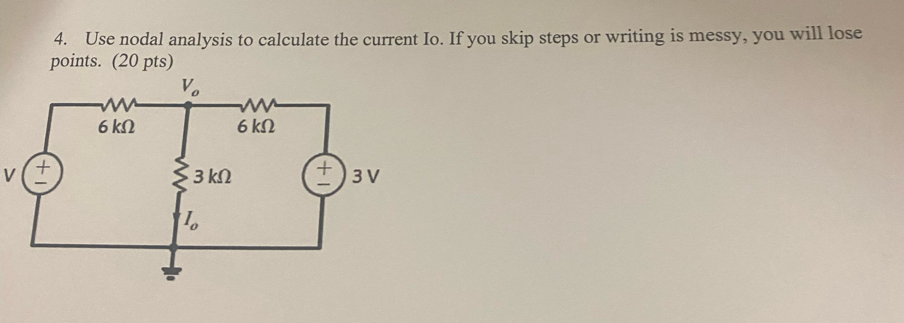 Solved Use nodal analysis to calculate the current Io. ﻿If | Chegg.com