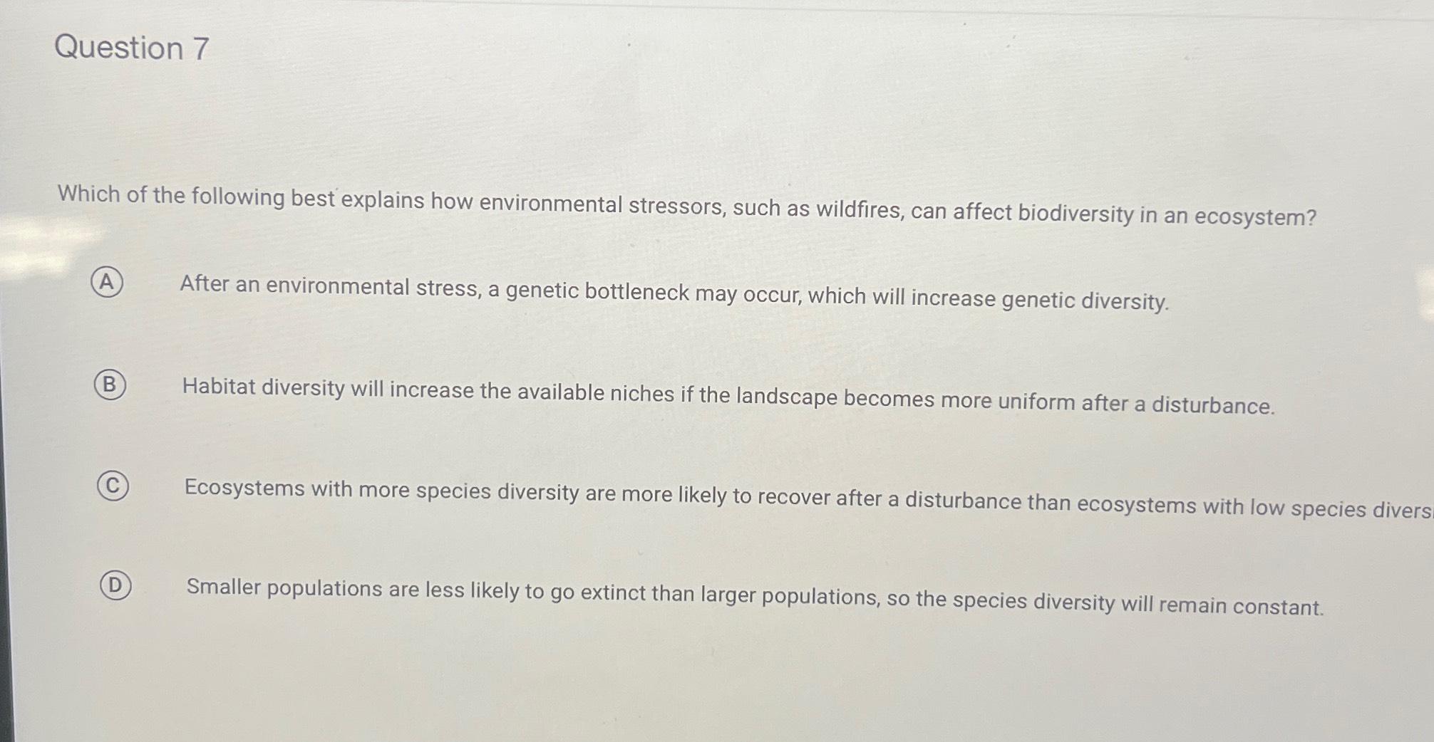 Solved Question 7Which of the following best explains how | Chegg.com