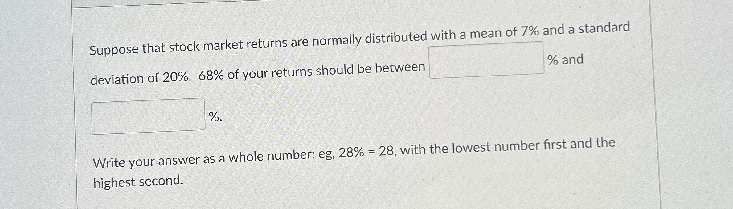 Solved Suppose that stock market returns are normally | Chegg.com