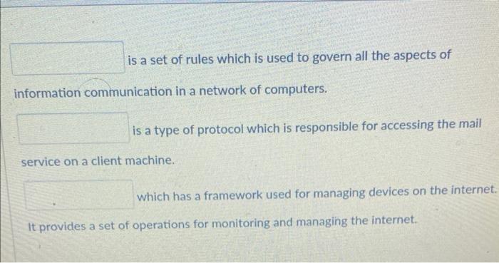 Solved is a set of rules which is used to govern all the | Chegg.com