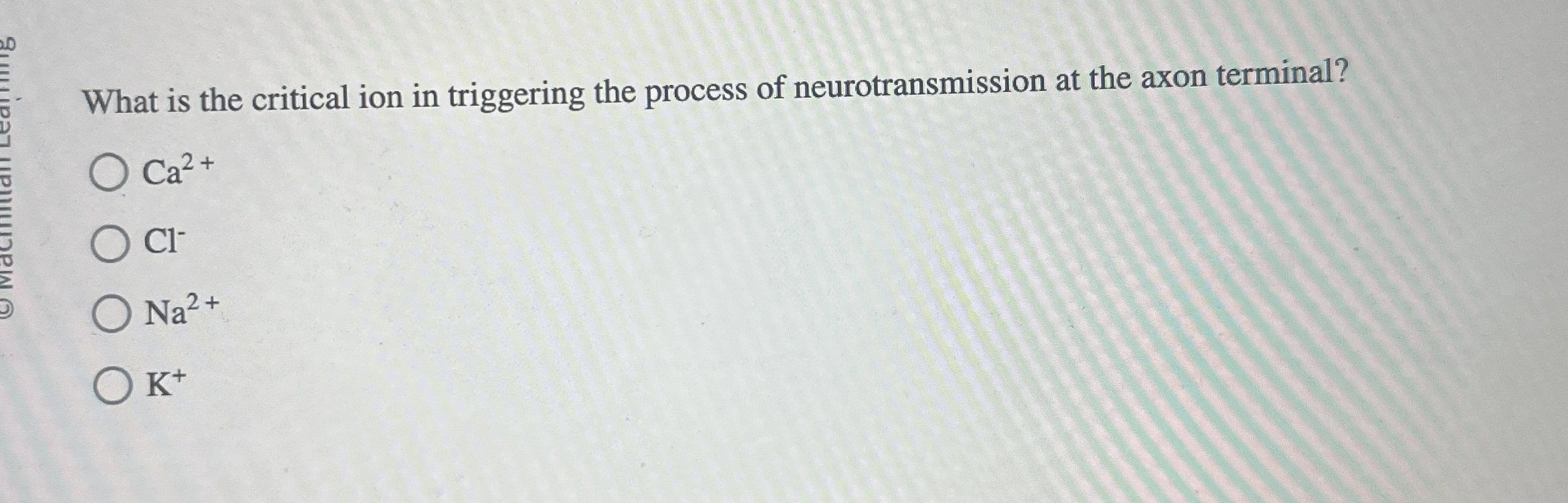 Solved What is the critical ion in triggering the process of | Chegg.com