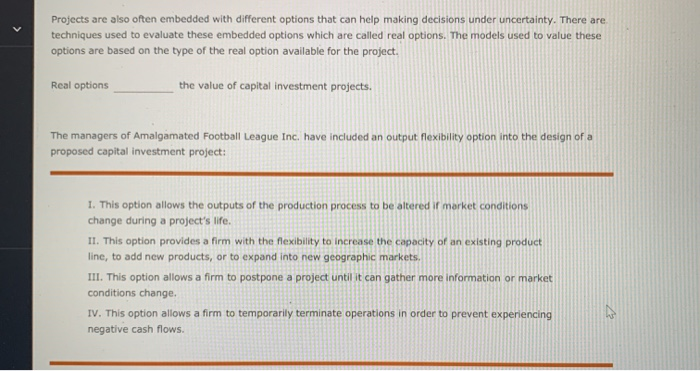 Solved Projects are also often embedded with different | Chegg.com