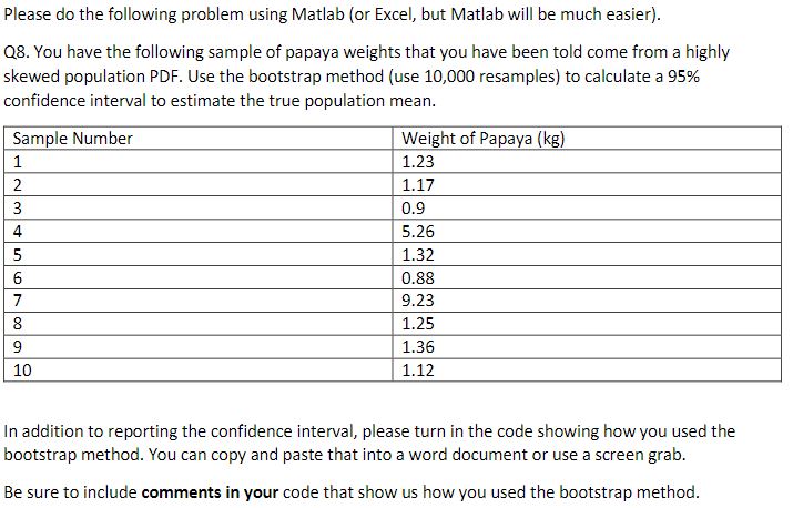 Solved Pplease Do The Following Problem Using Matlab Or 