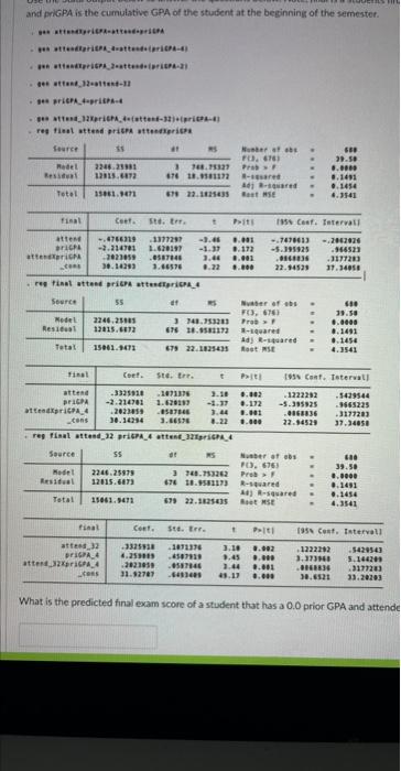 Question 19 Whe the Stata output below to answer the | Chegg.com