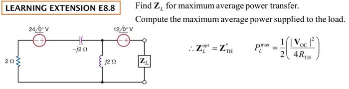 Solved Find ZL for maximum average power transfer. Compute | Chegg.com