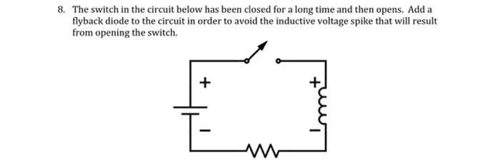 Solved The switch in the circuit below has been closed for a | Chegg.com