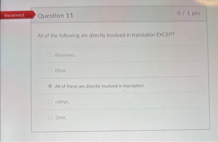 Solved All of the following are directly involved in | Chegg.com