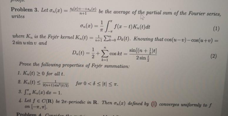 Solved in problem 3, the integral should equal to pi instead | Chegg.com