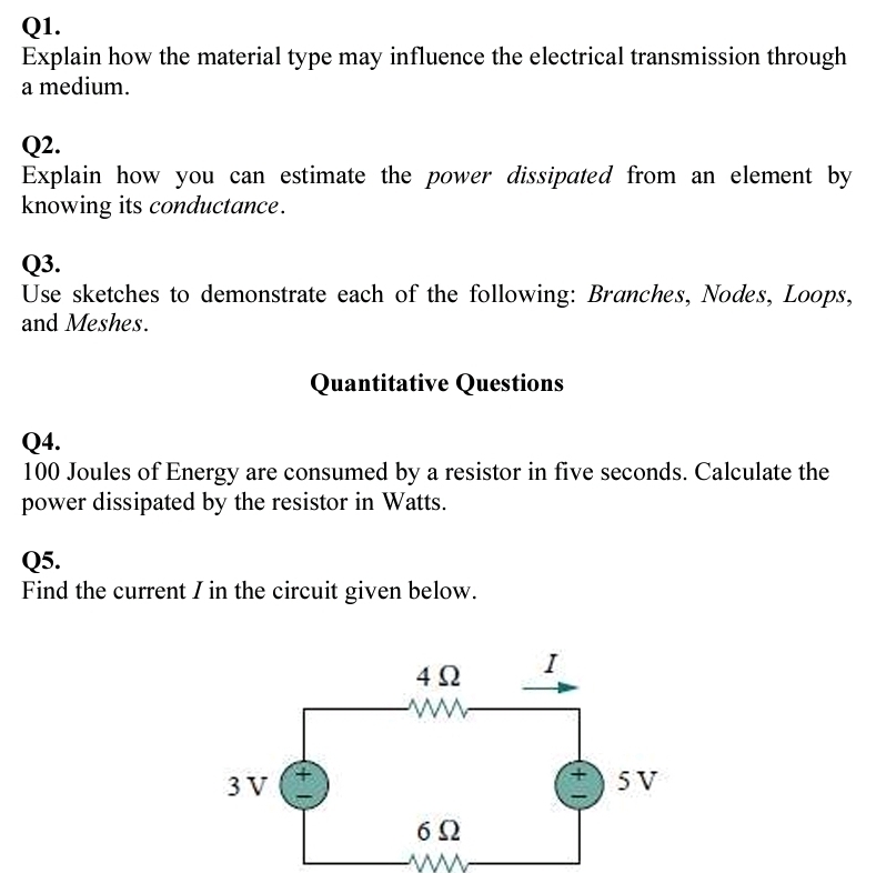 Solved Q1.Explain how the material type may influence the | Chegg.com
