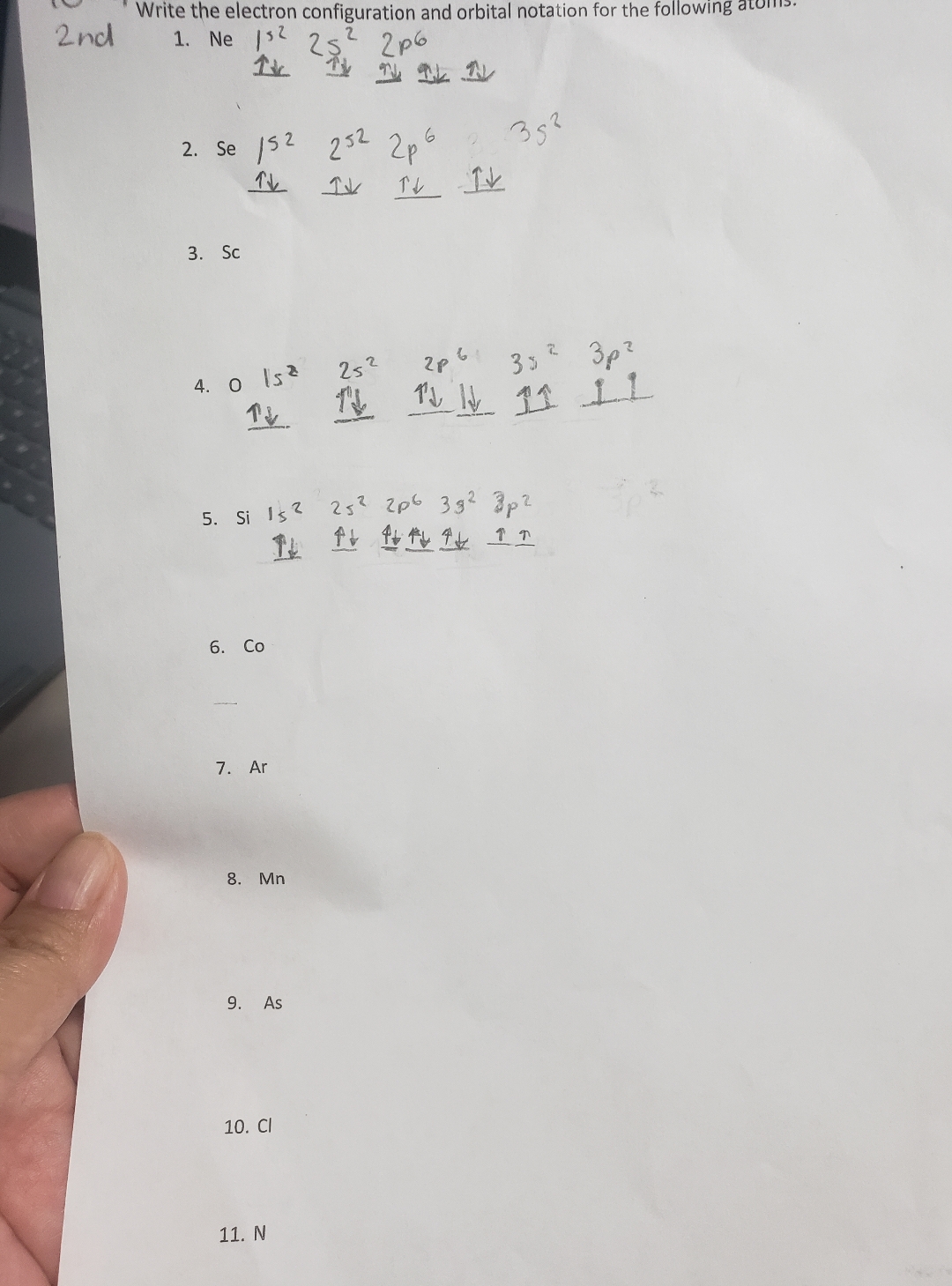 Solved Write the electron configuration and orbital notation | Chegg.com
