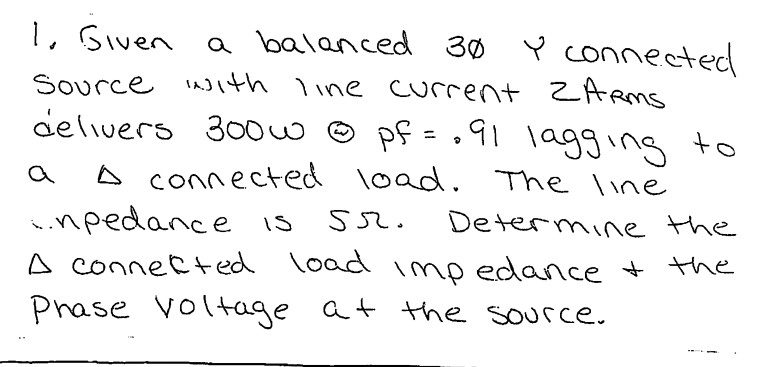 Solved Siven a balanced 3OY ﻿connectedsource with line | Chegg.com