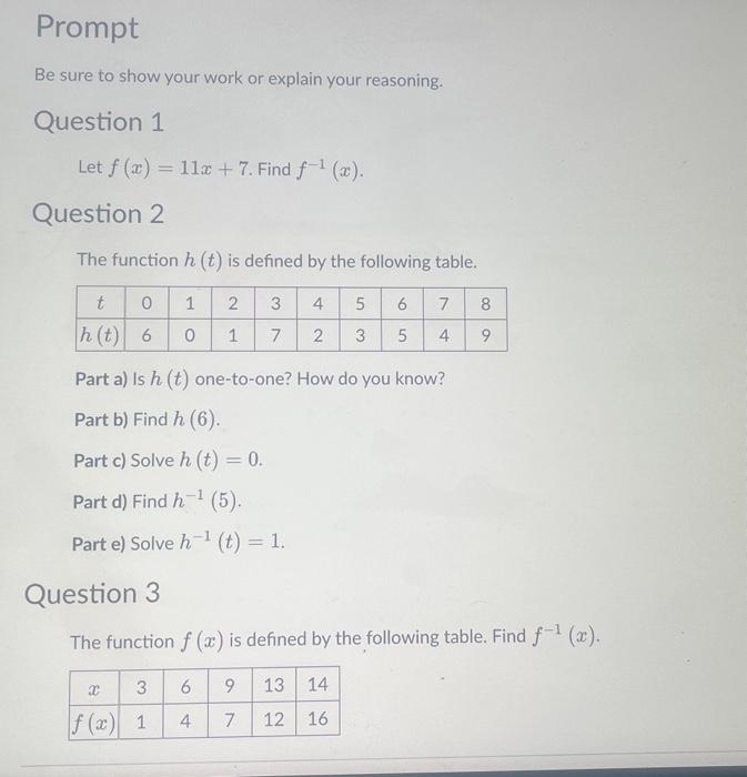 Solved Be sure to show your work or explain your reasoning. | Chegg.com