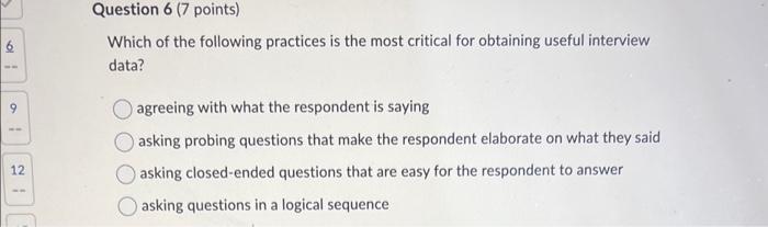 Solved Which of the following practices is the most critical | Chegg.com