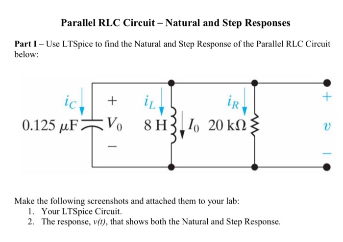 Solved Parallel RLC Circuit - Natural and Step Responses | Chegg.com