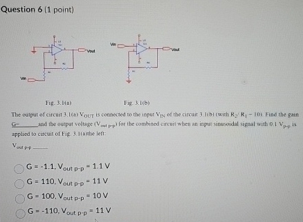 Solved Question 6 (1 ﻿point)Fig. 3.1(a)Fig. 3.1(b)The oulput | Chegg.com
