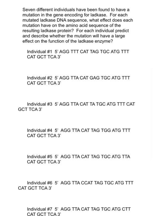 The Genetic Code Table Is Below In Yellow To Help