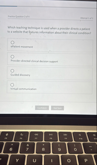 Solved Practice Question 2 ﻿of 4Attempt 1 ﻿of 3Which | Chegg.com