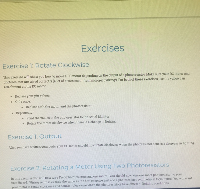 Solved Exercises Exercise 1: Rotate Clockwise This exercise | Chegg.com